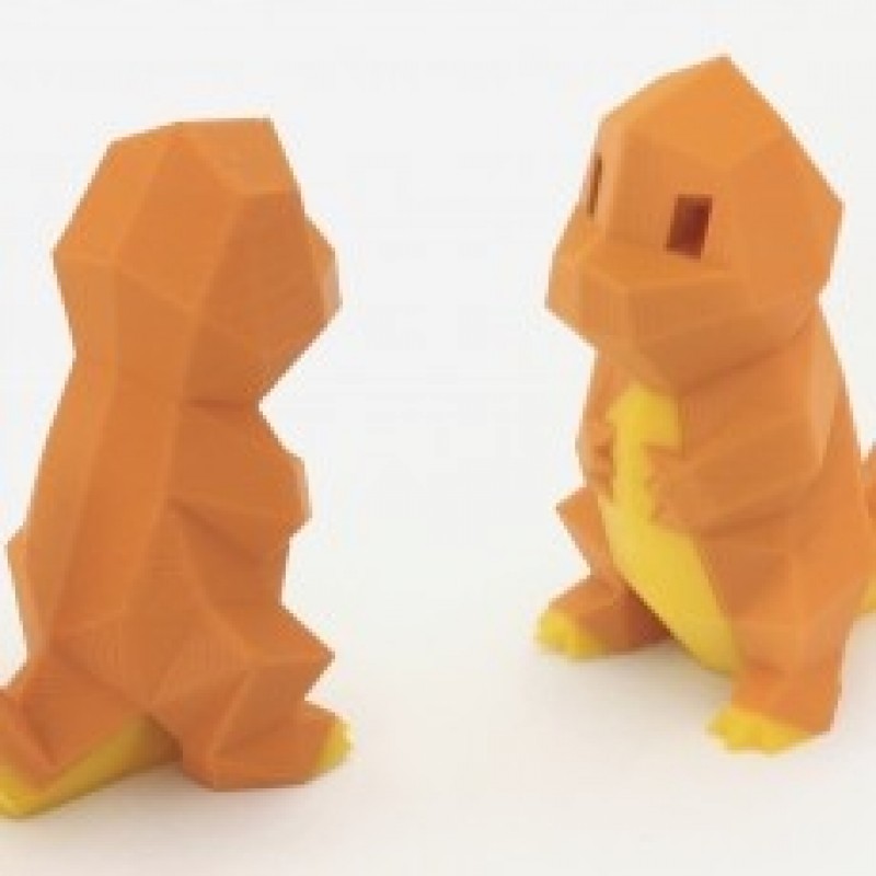 Pokemon Charmander modelo 3D con dos colores