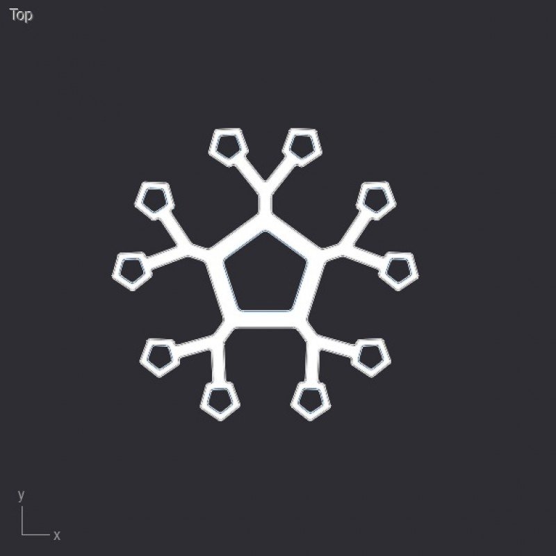 Stylish Snowflake Pendant